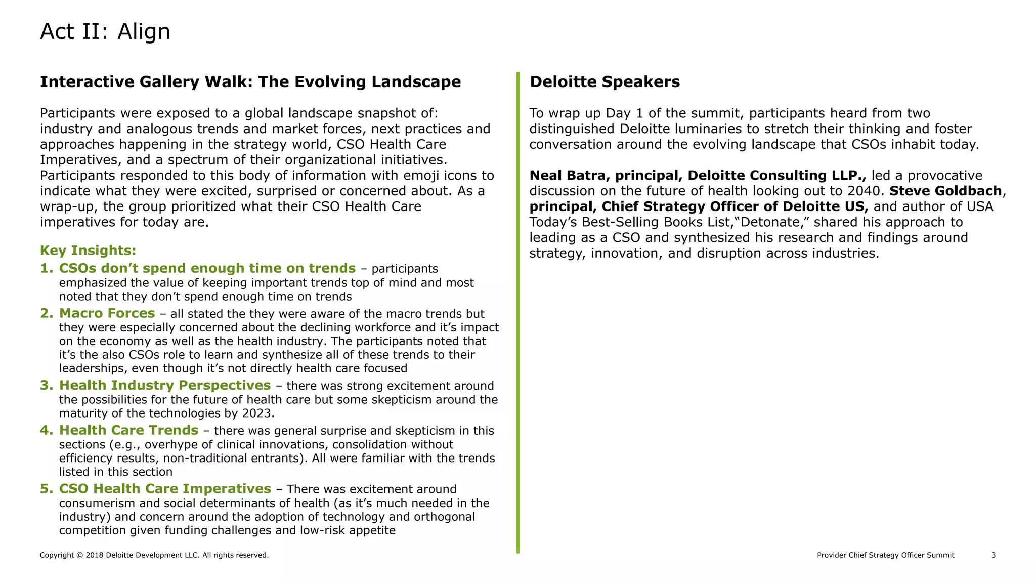 Deloitte 2019 CSO Summit | PPT