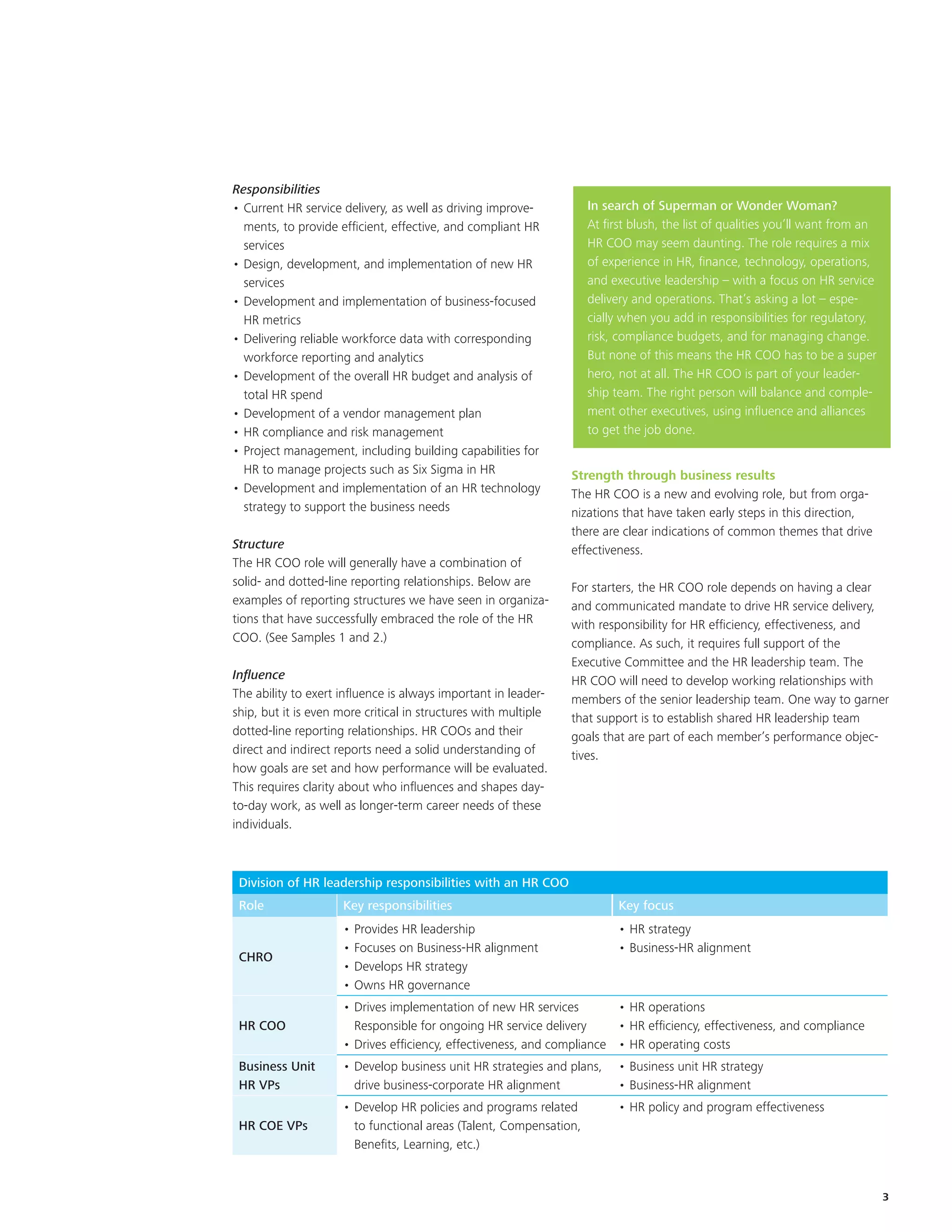 Deloitte - The emerging role of the HR COO | PDF