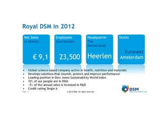 Presentation Deloitte Chemical Conference 2013 by Reinier Grimbergen ...