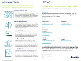 Deloitte Advanced Facilitation Toolkit | PDF