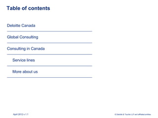 Deloitte Canada - Consulting Practice | PPTX