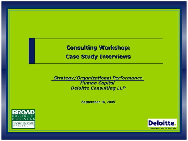 Deloittecaseinterview | PPT