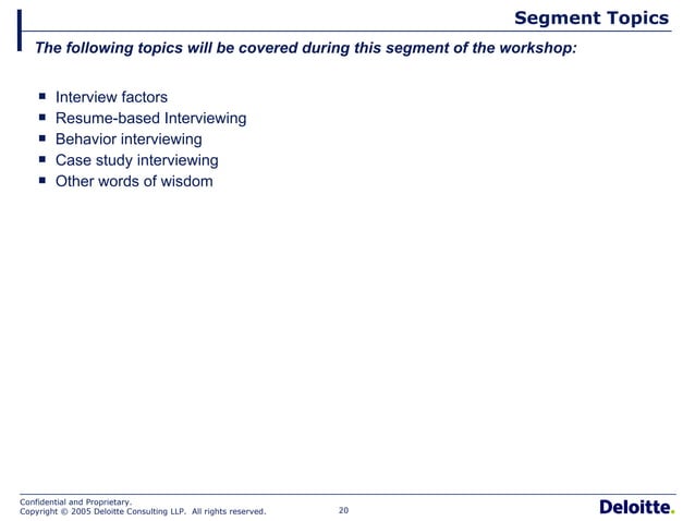 Deloittecaseinterview | PPT