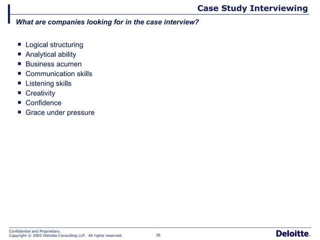 Deloittecaseinterview | PPT