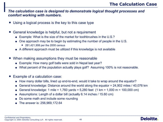 Deloittecaseinterview | PPT
