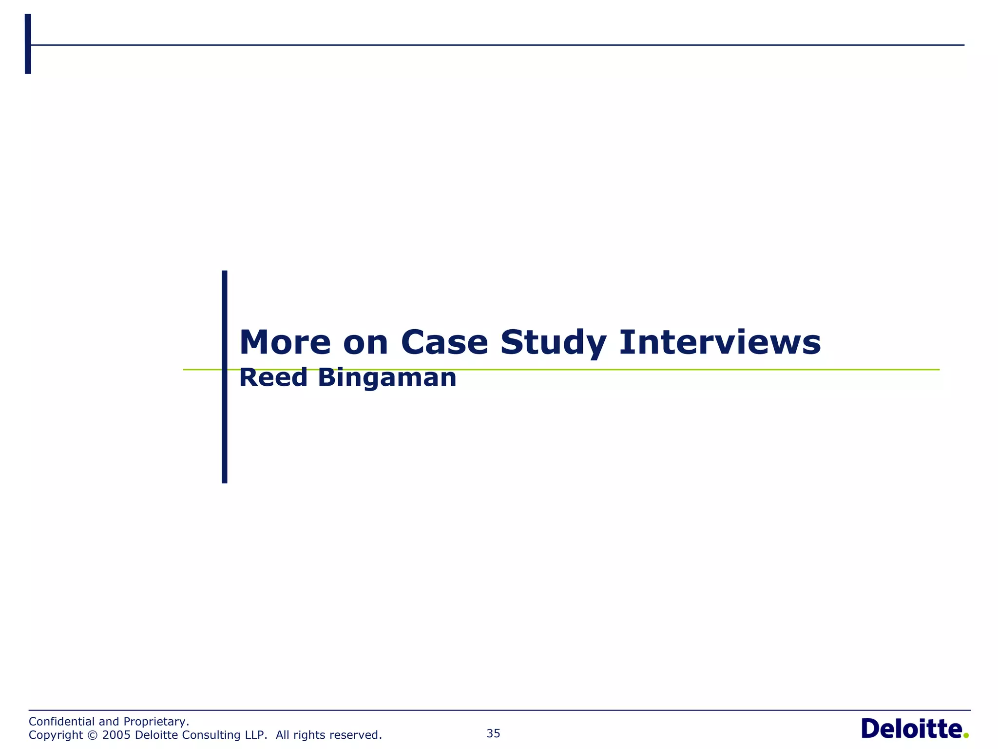 Deloittecaseinterview | PPT