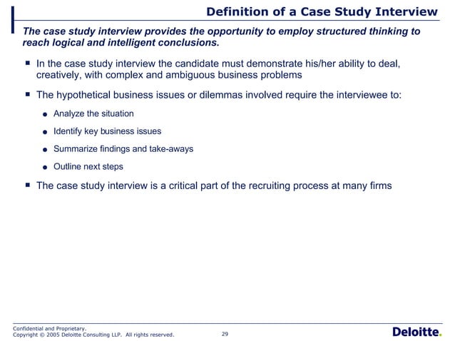Deloittecaseinterview | PPT