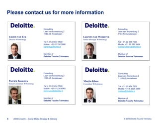Deloitte CrowdIN: Social Media Strategy & Delivery | PPTX