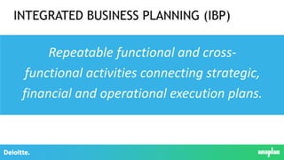 Next-generation integrated business planning: The Deloitte Perspective ...