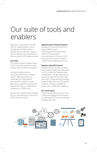 Deloitte India: How to make GST work for you | PDF