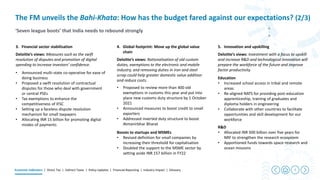 Deloitte India: What the union budget 2021 brings? | PDF