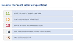 Deloitte Interview Questions And Answers | Top 45 Deloitte Interview Questions | Simplilearn | PPTX