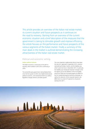 Deloitte Italian Real Estate Market | PDF