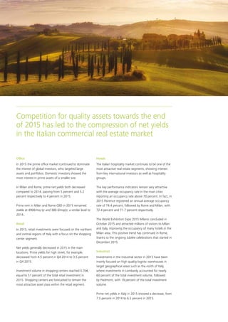 Deloitte Italian Real Estate Market | PDF