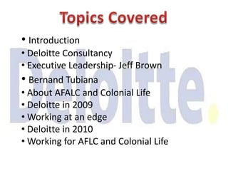 Deloitte presentation | PPT