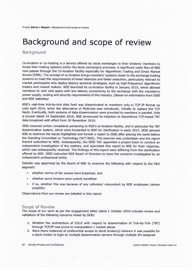 Deloitte Investigation Report | PDF | Free Download