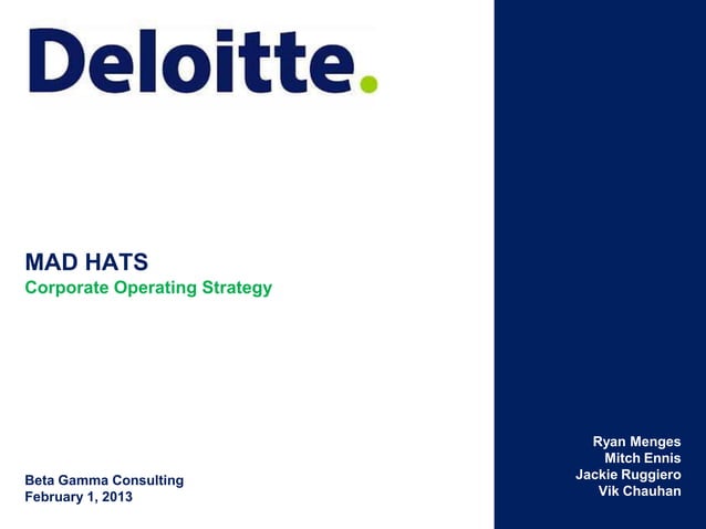 Deloitte Case Competition 2013 | PDF