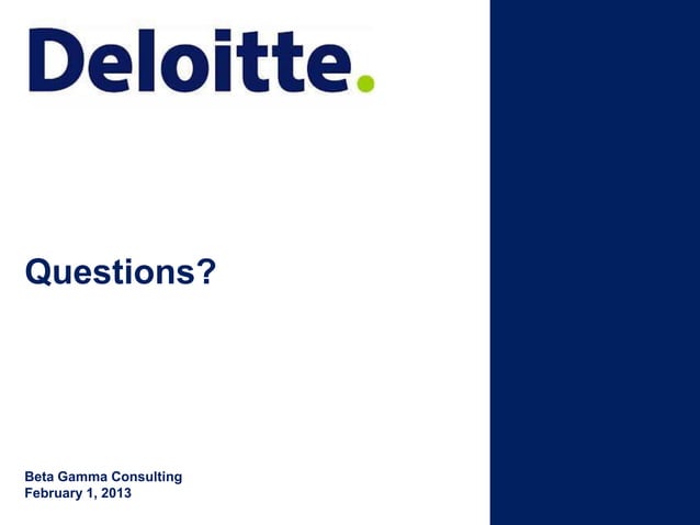Deloitte Case Competition 2013 | PDF