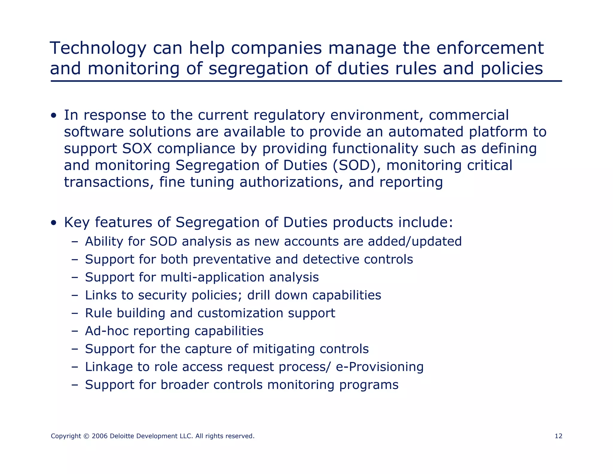 Segregation of Duties Solutions | PDF