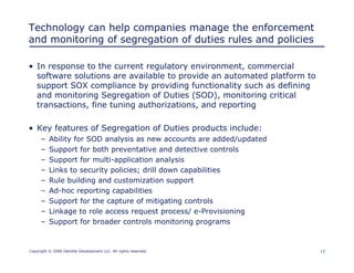 Segregation of Duties Solutions | PDF