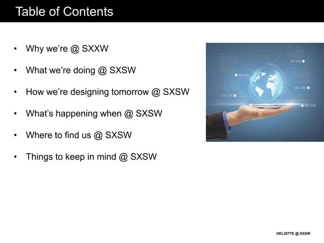 Deloitte at SXSW 2014 | PPTX