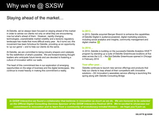Deloitte at SXSW 2014 | PPT