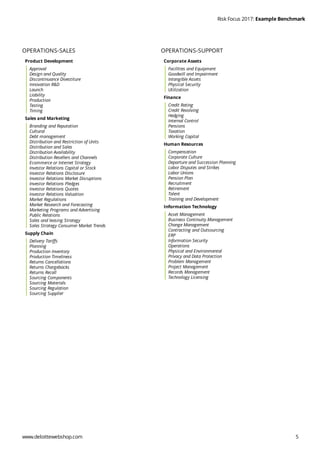 Deloitte webshop example Risk report benchmark company vs peers | PDF ...