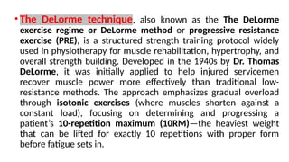 DeLorme Techniques.he DeLorme exercise regime or DeLorme method or ...