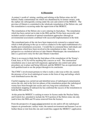 Independent Review of Hydrological Issues: Deloro Mine Site | PDF