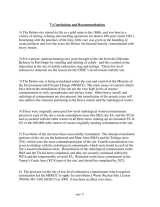 Independent Review of Hydrological Issues: Deloro Mine Site | PDF