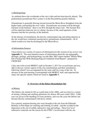 Independent Review of Hydrological Issues: Deloro Mine Site | PDF