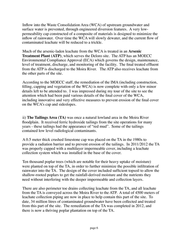 Independent Review of Hydrological Issues: Deloro Mine Site | PDF