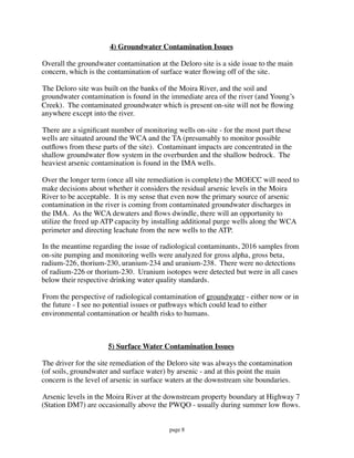 Independent Review of Hydrological Issues: Deloro Mine Site | PDF