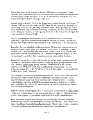 Independent Review of Hydrological Issues: Deloro Mine Site | PDF