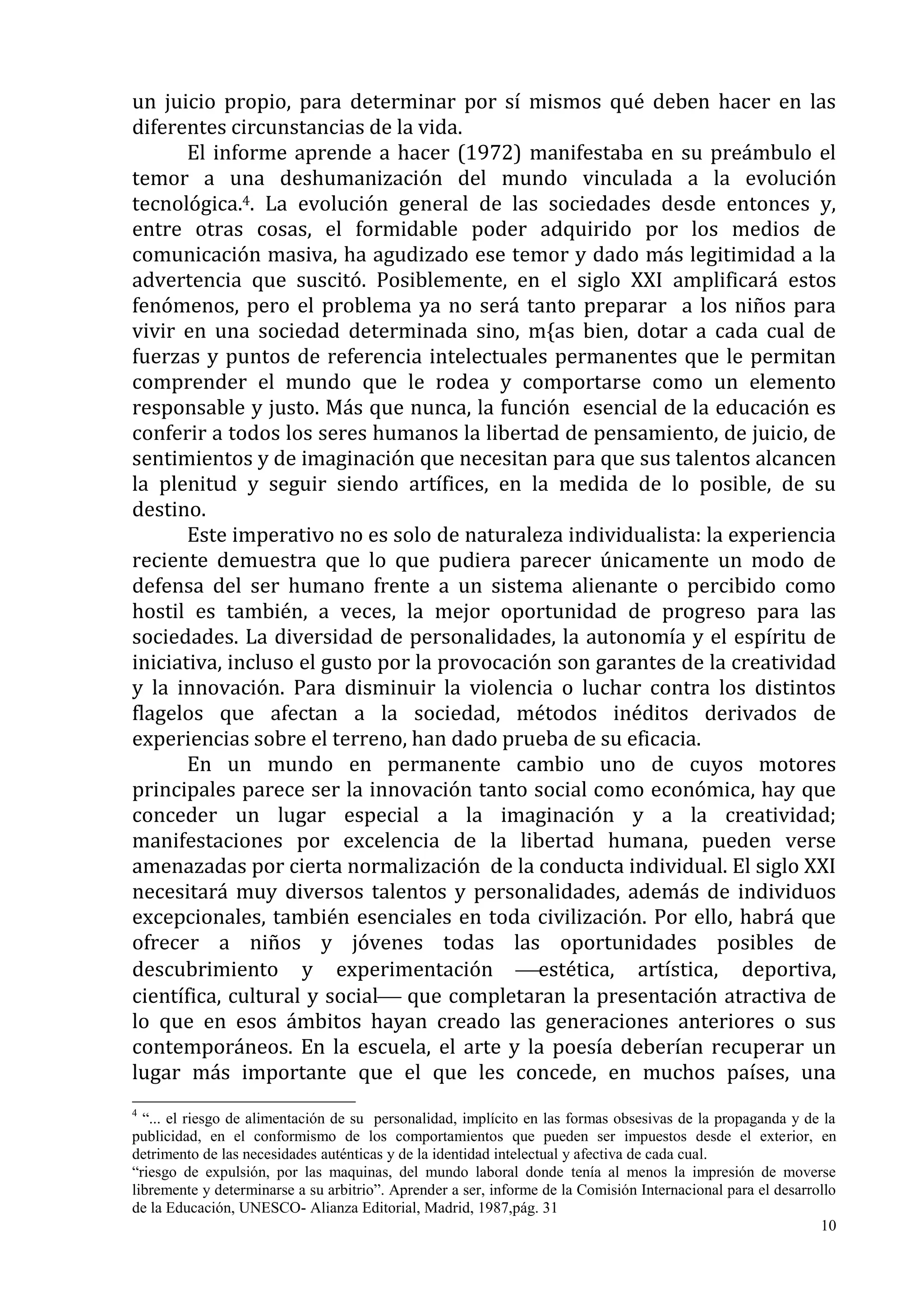 Delors jaques los_cuatro_pilares | PDF