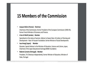 DELOR’S COMMISSION REPORT: FOUR PILLARS OF EDUCATION | PDF