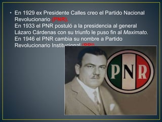 De los caudillos al surgimiento del pnr | PPTX