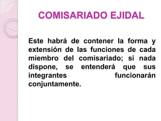 De los órganos del ejido | PPTX