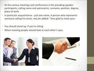 Acquaintance Etiquette | PPT