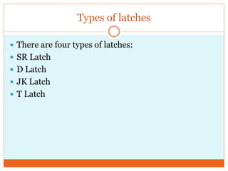 Latch and Counter | PPTX