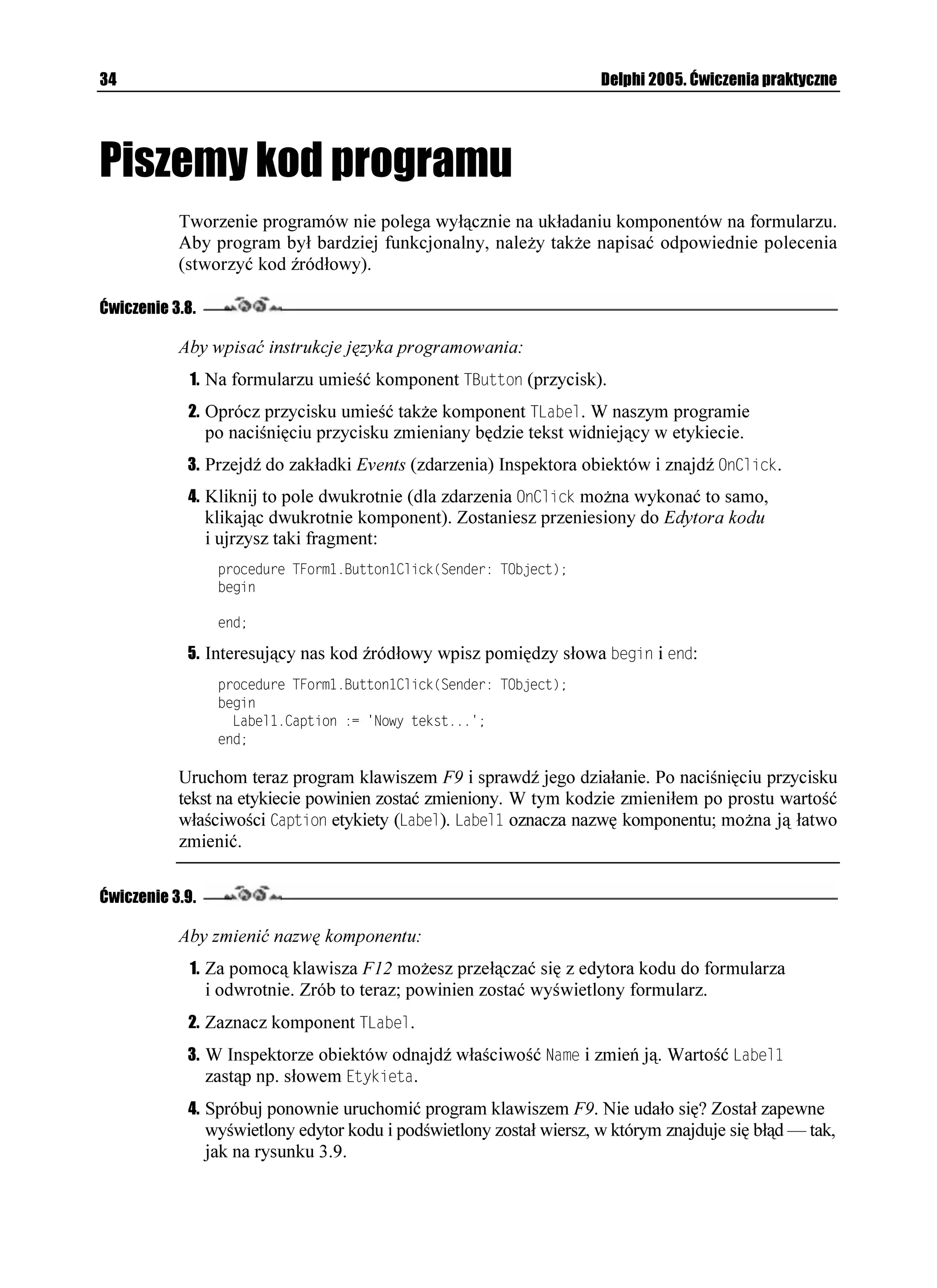 Delphi 2005. Ćwiczenia praktyczne | PDF