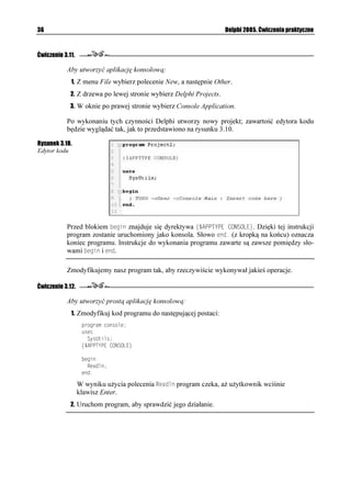 Delphi 2005. Ćwiczenia praktyczne | PDF