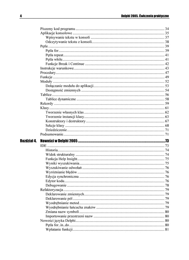 Delphi 2005. Ćwiczenia praktyczne | PDF | Programming Languages | Computing