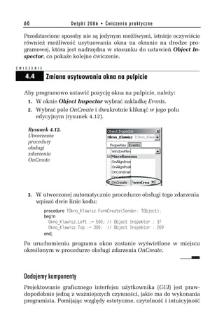 Delphi 2006. Ćwiczenia praktyczne | PDF