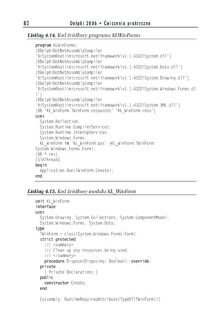 Delphi 2006. Ćwiczenia praktyczne | PDF