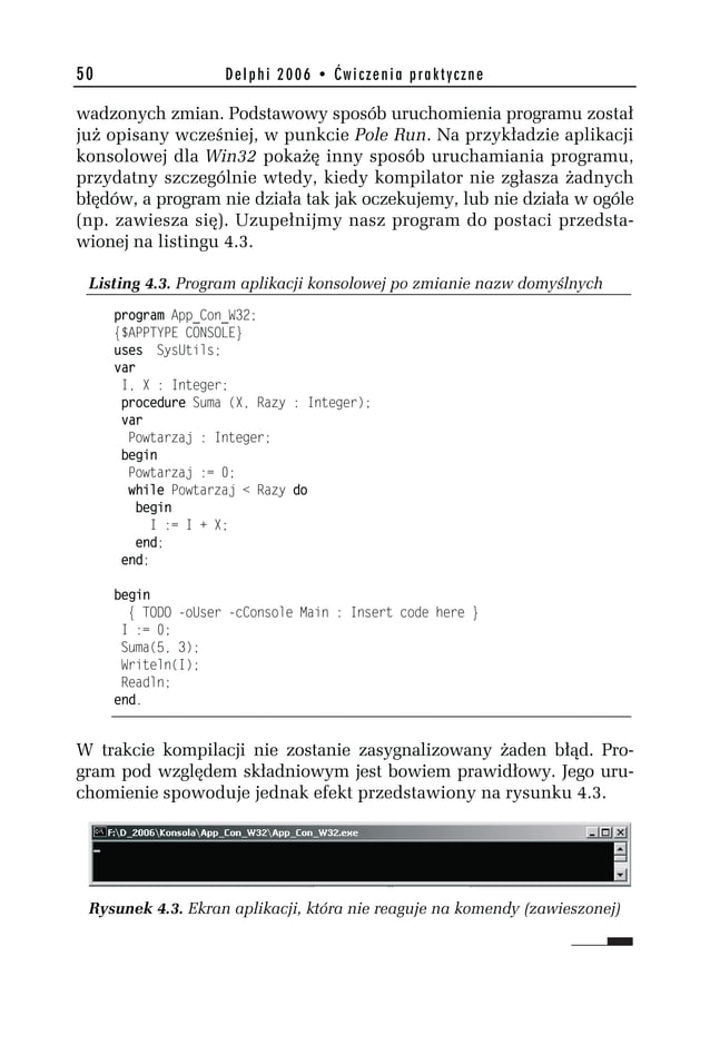 Delphi 2006. Ćwiczenia praktyczne | PDF