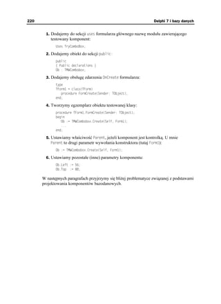 Delphi 7 i bazy danych | PDF | Databases | Computer Software and Applications