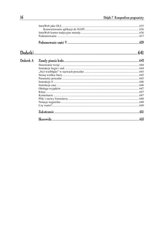 Delphi 7. Kompendium programisty | PDF