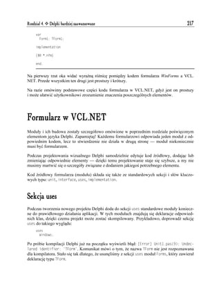 Delphi 8 .NET. Kompendium programisty | PDF | Programming Languages | Computing