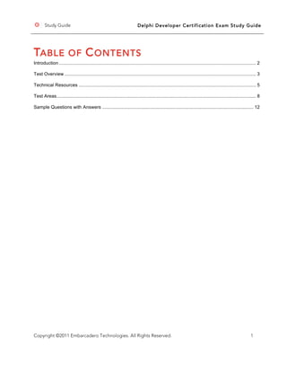 Delphi developer certification study guide | PDF